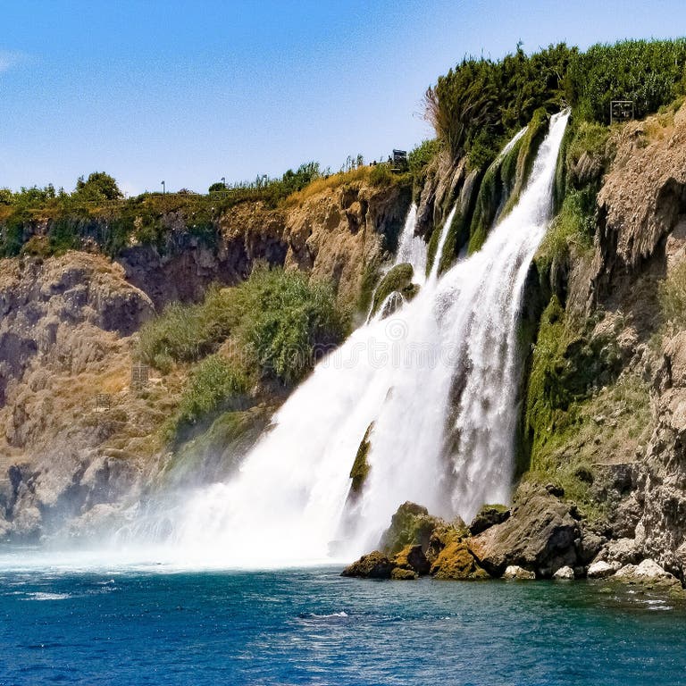 Waterfall stock image. Image of nature, landscape, coast - 122317267