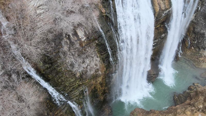 Waterfall top view stock footage. Video of nature, environment - 305231190