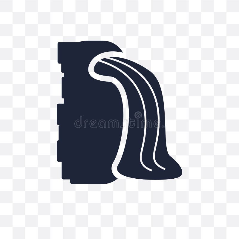 Waterfall Transparent Icon. Waterfall Symbol Design from Nature Stock ...