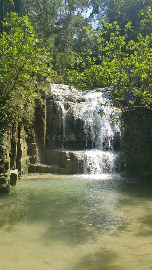Waterfall stock photo. Image of view, relaxing, noon - 96436618