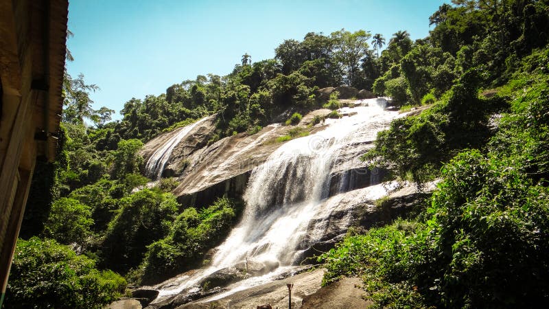 Waterfall with Waterfall and Trees Forming a Beautiful Landscape Stock ...