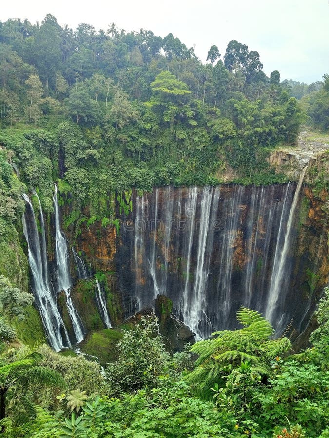 Waterfall Tumpak Sewu stock image. Image of waterfall - 361336523