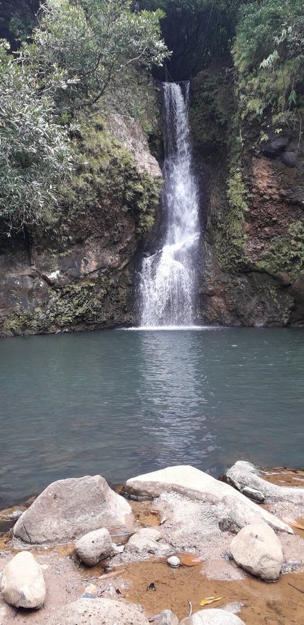 Waterfall Turning into a Lake Stock Image - Image of lake, destination ...