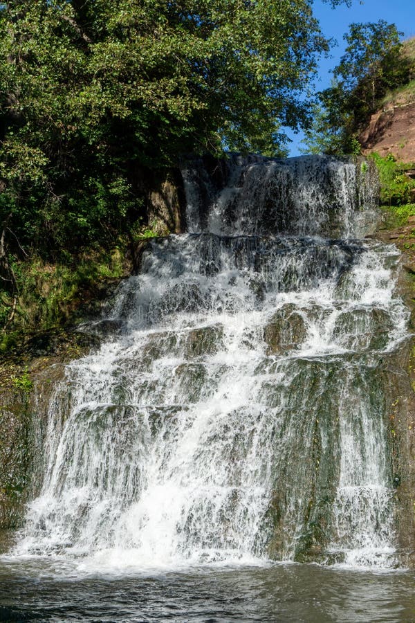 Waterfall In Ukraine Dzhurynskyi Waterfall Stock Image Image Of