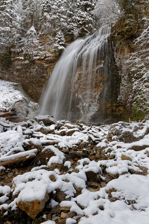 Waterfall under bridge. stock photo. Image of lush, river - 127106