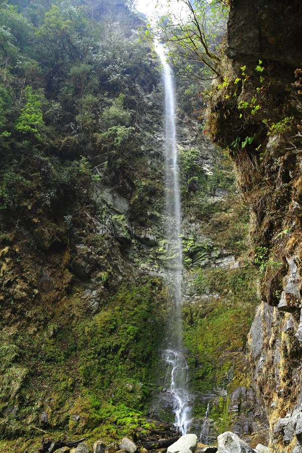 Waterfall in Valley of Bhutan Stock Photo - Image of park, cliff: 69648026