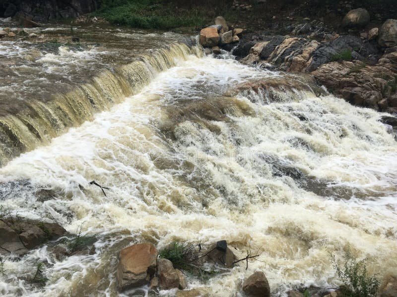 The Waterfall in the Valley is a Magnificent Natural Landscape Stock ...
