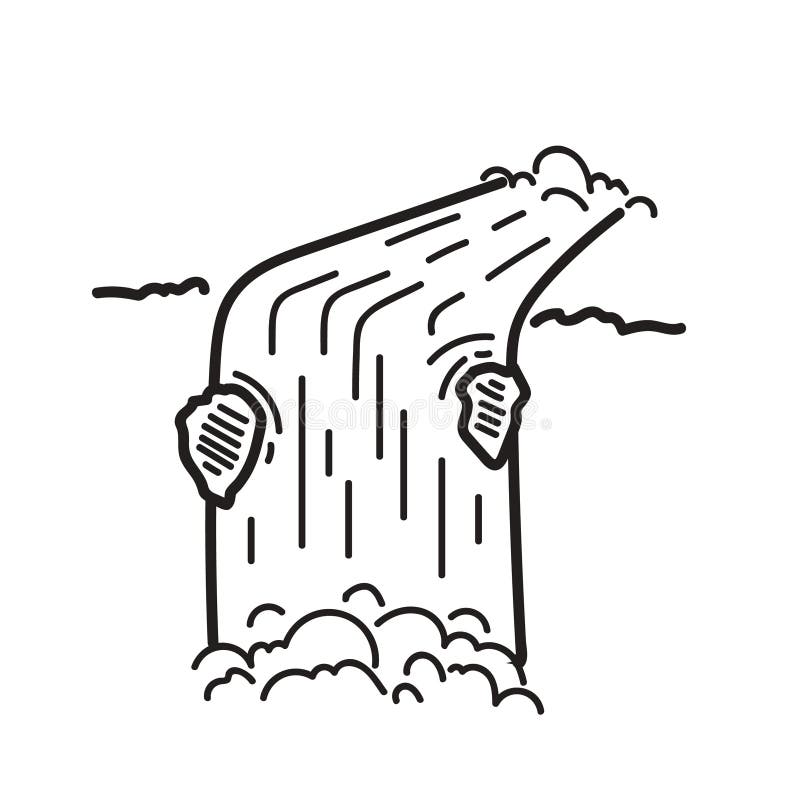 Waterfall. Vector Illustration Decorative Design Stock Vector ...