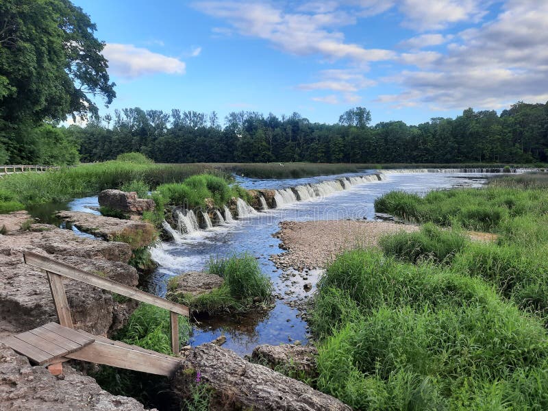 Waterfall on the Ventas River Stock Photo - Image of rumba, water ...