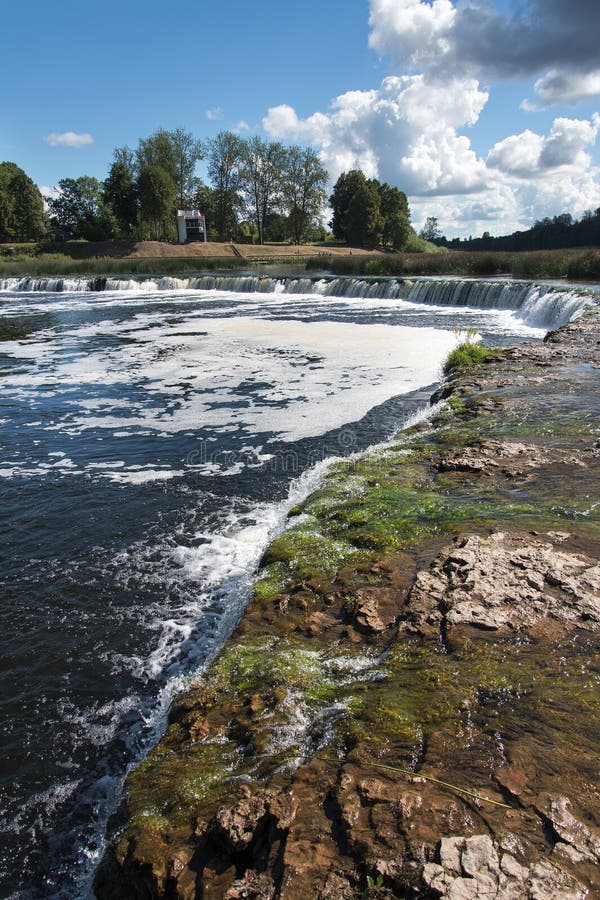 Waterfall Ventas Rumba, Kuldiga, Latvia. Stock Image - Image of natural ...