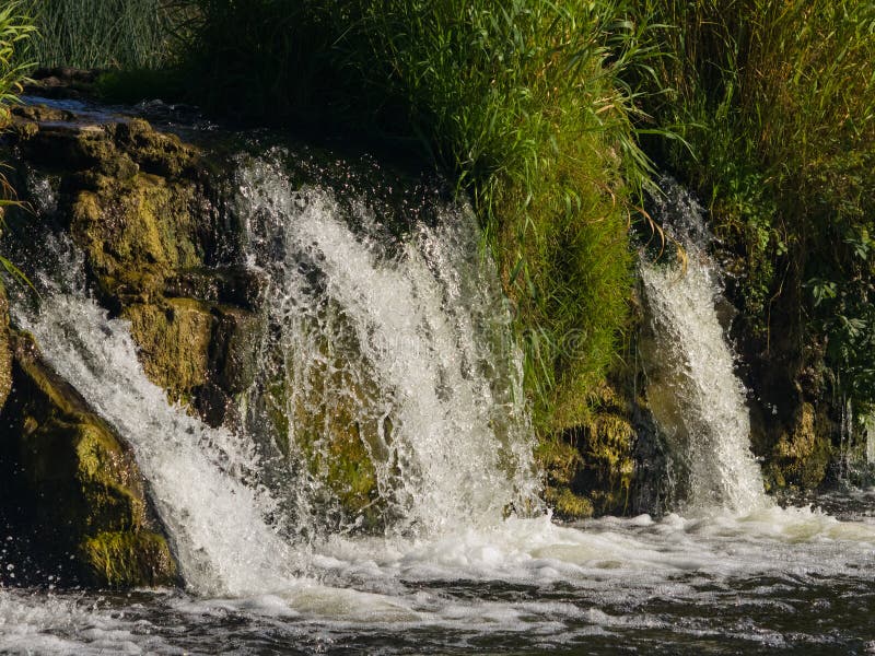 Waterfall Ventas Rumba on River Venta at Kuldiga, Latvia, Selective ...