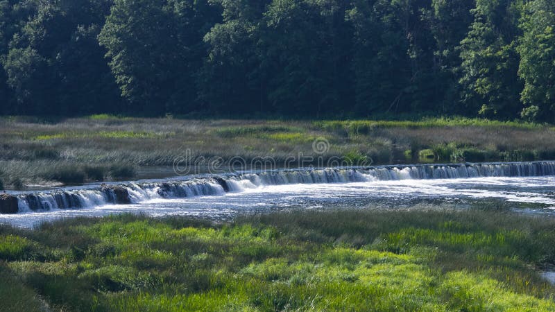 Waterfall Ventas Rumba on the Venta River. Kuldiga, Latvia Stock Image ...