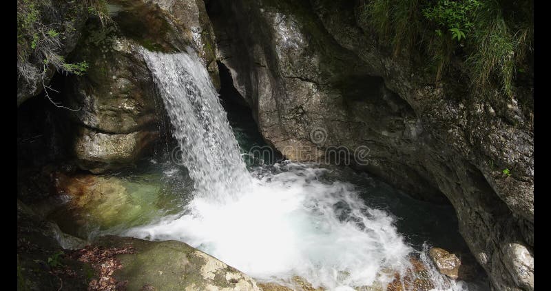 Waterfall in the Vertova Valley Stock Footage - Video of blue, grand ...