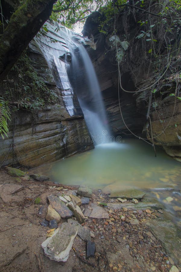 Brazilian Waterfall this Waterfall is Very Beautiful and Cold. Stock ...