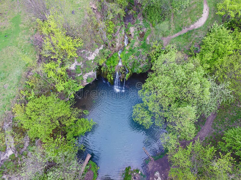 Waterfall View from Top Down Stock Photo - Image of landscape, panorama ...