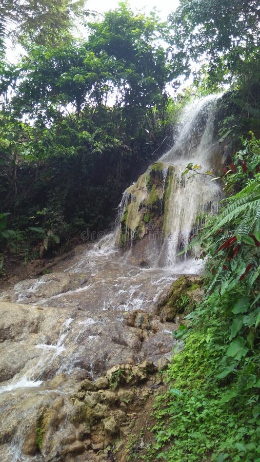 The waterfall view stock image. Image of view, beach - 131277527