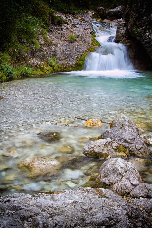 Waterfall stock image. Image of mountain, fresh, flowing - 42532109