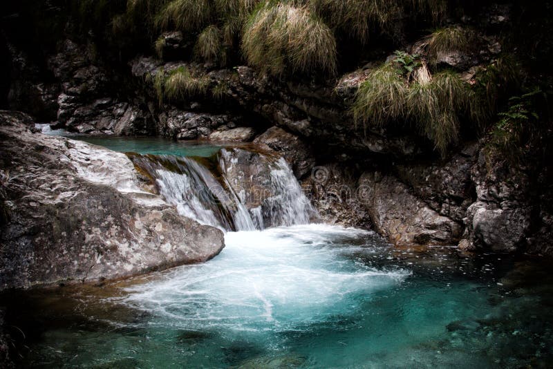 Waterfall stock image. Image of mountain, environment - 47398815