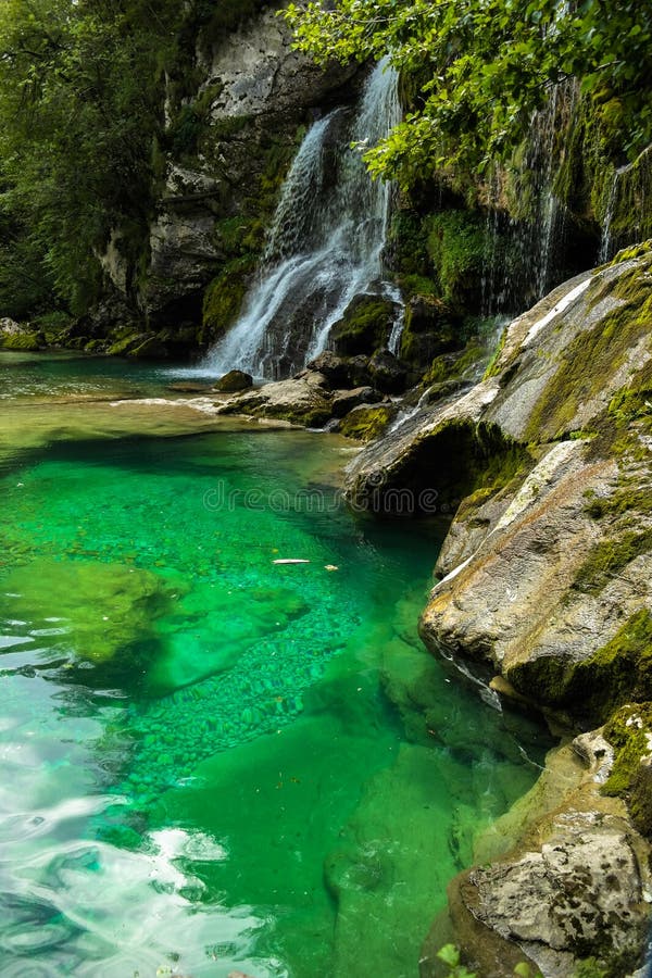 Waterfall Virje stock photo. Image of slovenia, virje - 76958298