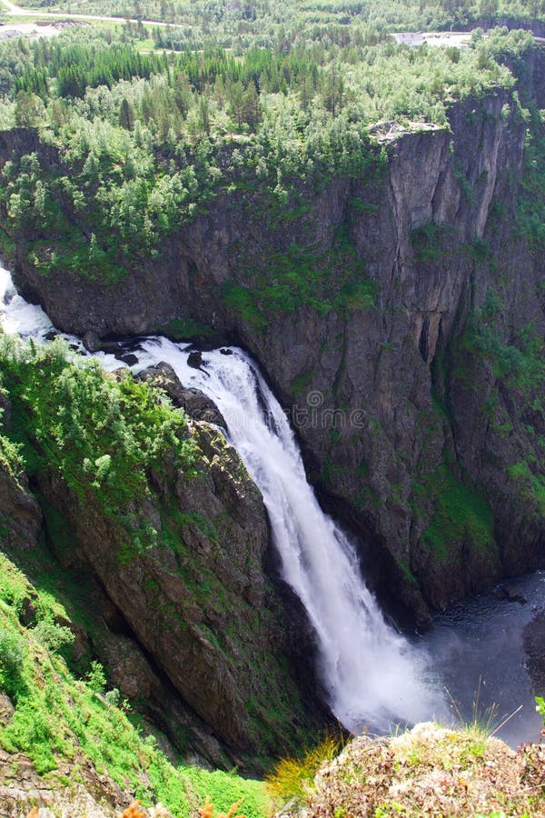 Voringfossen Waterfall In Norway Stock Image - Image of river, falls ...