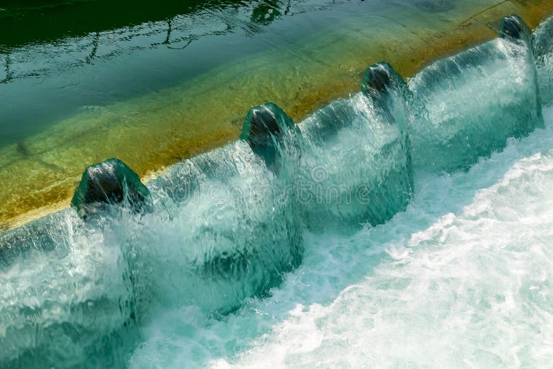 A Waterfall with Water Coming Out of it Stock Image - Image of rock ...