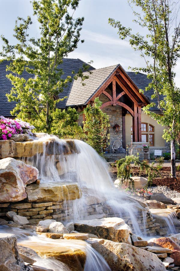 Lake Home Exterior Installation Water Features Water Garden With A