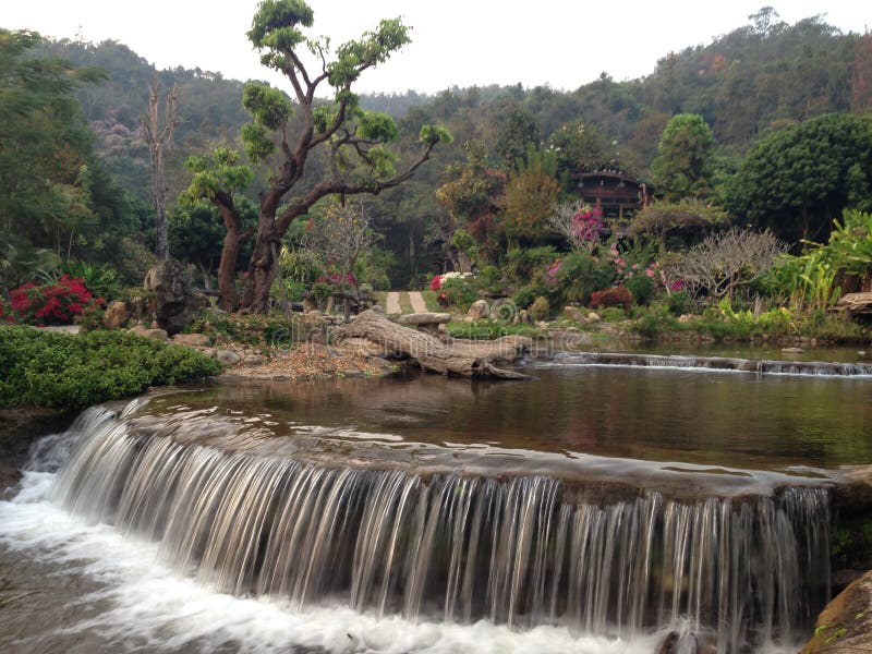 Waterfall stock image. Image of fresh, nature, hill - 126943517