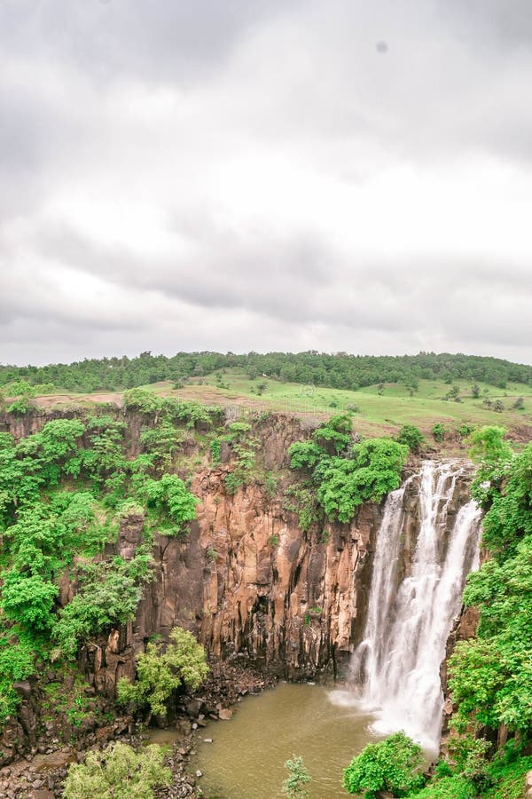 Waterfall stock image. Image of waterfall, patalpani - 248026675