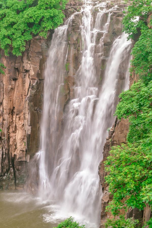 Waterfall stock photo. Image of indore, green, india - 248026682