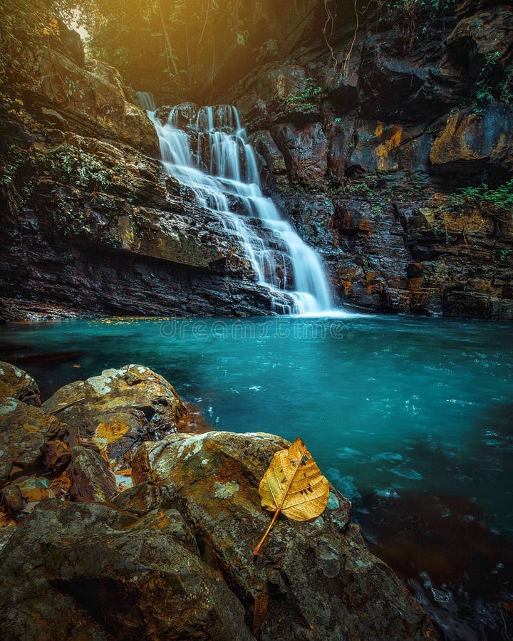 Waterfall stock photo. Image of waterfall, view, nature - 138254088