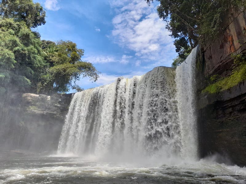 Waterfall from West Borneo stock photo. Image of marasap - 263086464