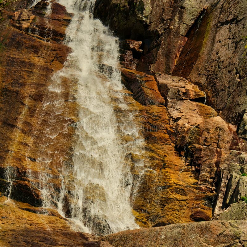 A Waterfall in Western Brook Pond Gorge Newfoundland Stock Photo ...