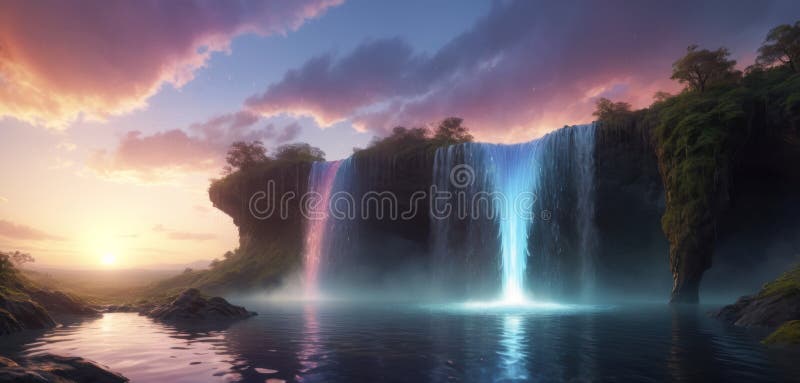 A Waterfall Where the Water Defies Gravity, Breaking Apart into ...