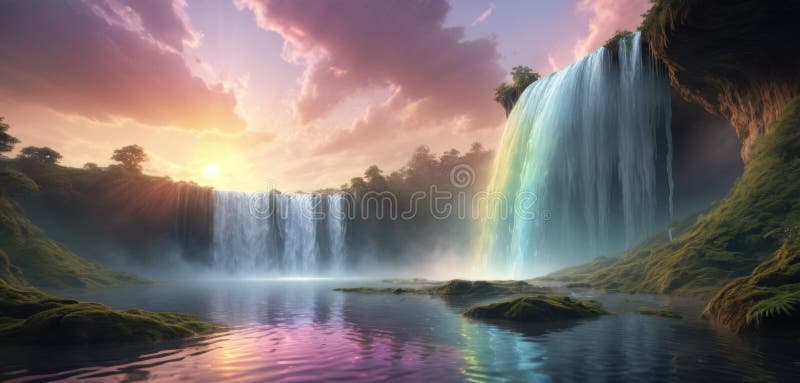 A Waterfall Where the Water Defies Gravity, Breaking Apart into ...