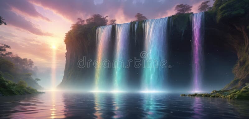 A Waterfall Where the Water Defies Gravity, Breaking Apart into ...