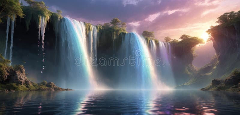 A Waterfall Where the Water Defies Gravity, Breaking Apart into ...