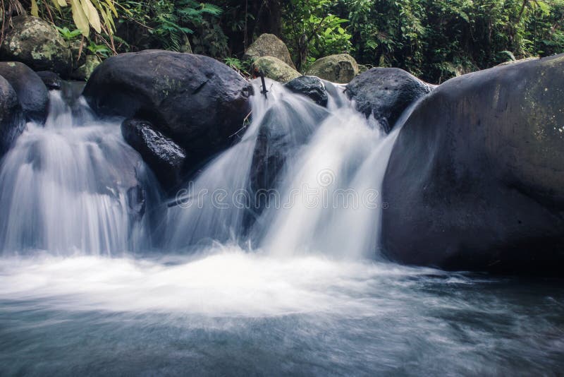 Waterfall Whose Water is Like Cotton Stock Image - Image of wilderness ...