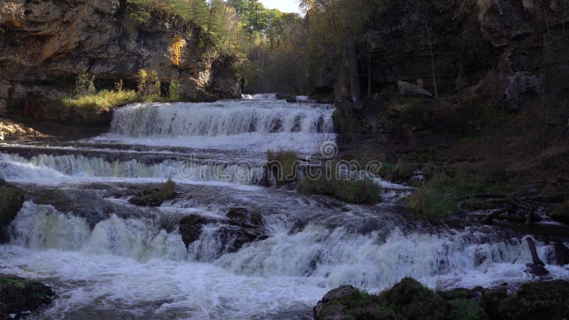 Waterfall at Willow River State Park in Hudson Wisconsin in Fall. Stock ...