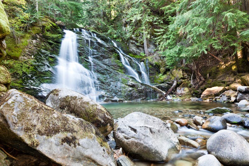 Waterfall in the Woods stock photo. Image of forest, fall - 27450510