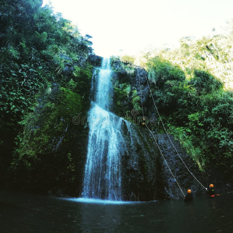 Waterfall!! Yay so pretty stock photo. Image of reflection - 179266498