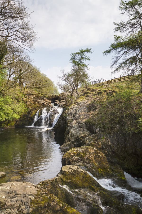 Waterfall in the Yorkshire Dales Stock Image - Image of england, forest ...