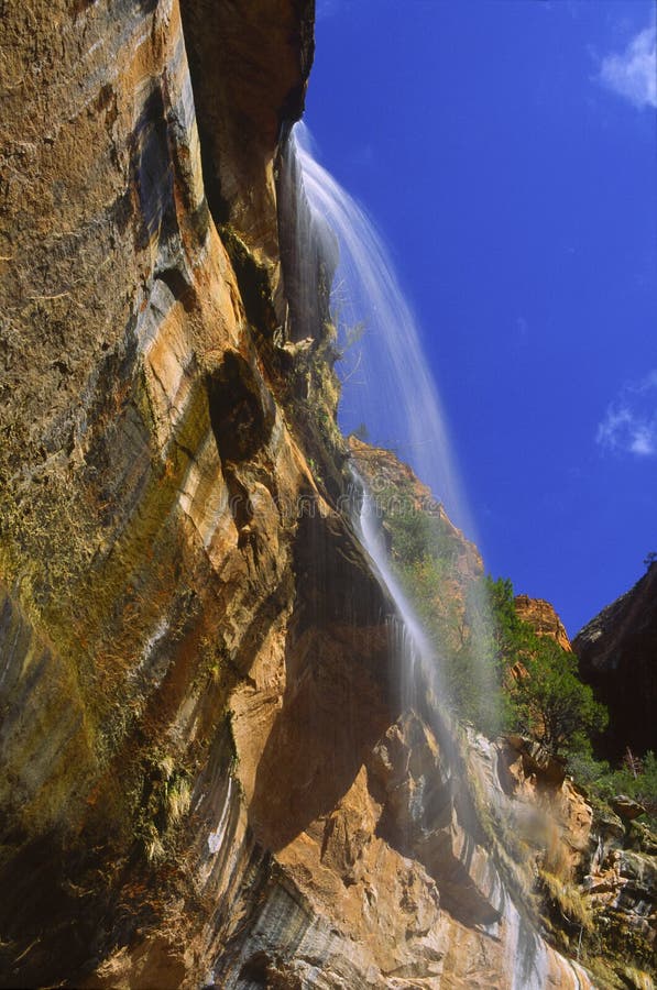 Waterfall in Zion National Park, Utah Stock Photo - Image of canyon ...
