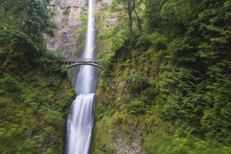 Waterfall and bridge stock image. Image of stream, north - 7440847