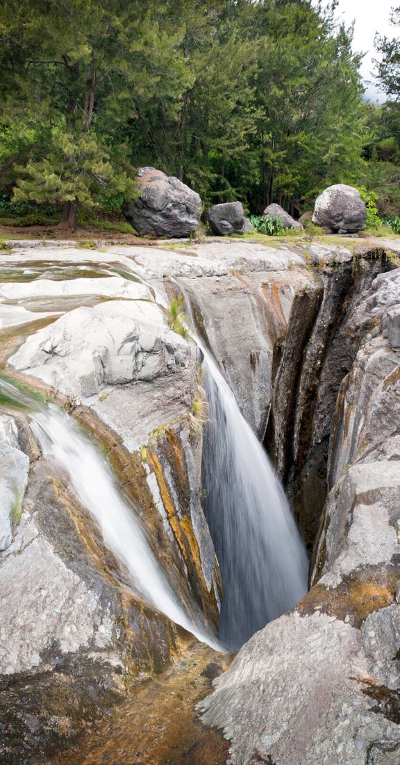 Waterfalls of Cirque De Mafate Stock Image - Image of island, natural ...