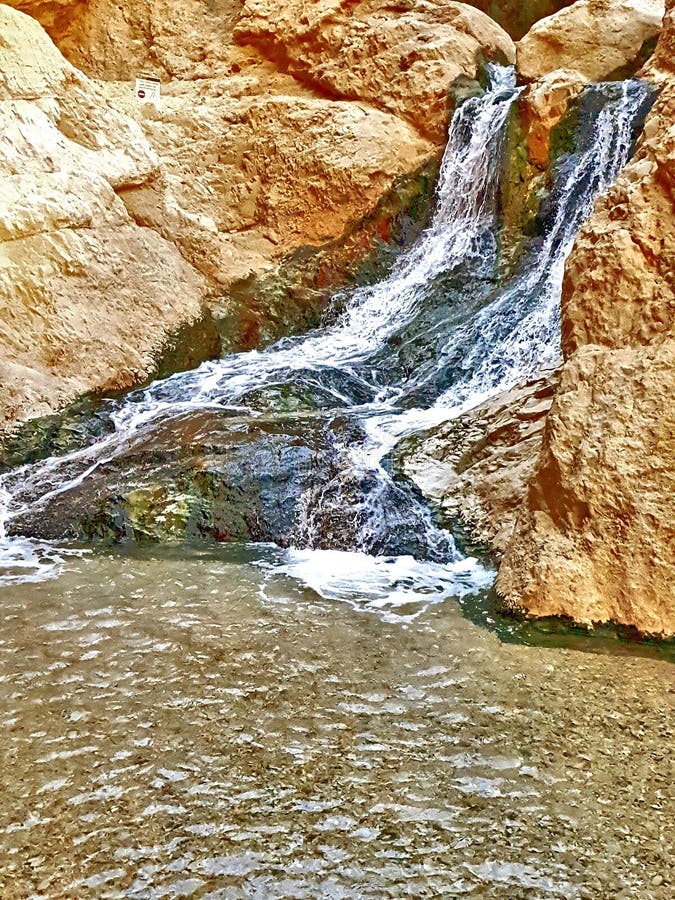 Waterfalls in the Desert Mountains Stock Photo - Image of water ...