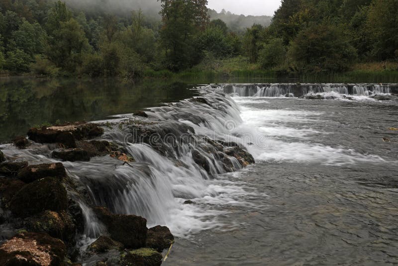 Waterfalls on the Dobra River in Croatia Stock Image - Image of nature ...