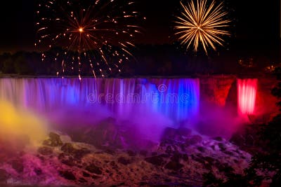 Waterfalls Fireworks stock image. Image of energy, light - 2179635