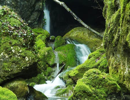 Waterfalls group stock image. Image of gardening, postcard - 2236453