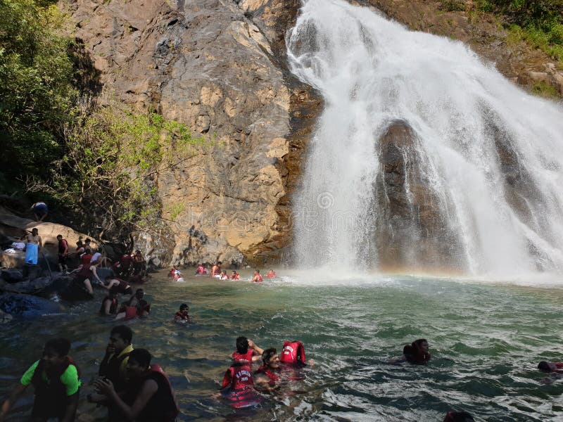 Waterfalls in india goa editorial stock image. Image of nature - 166107494