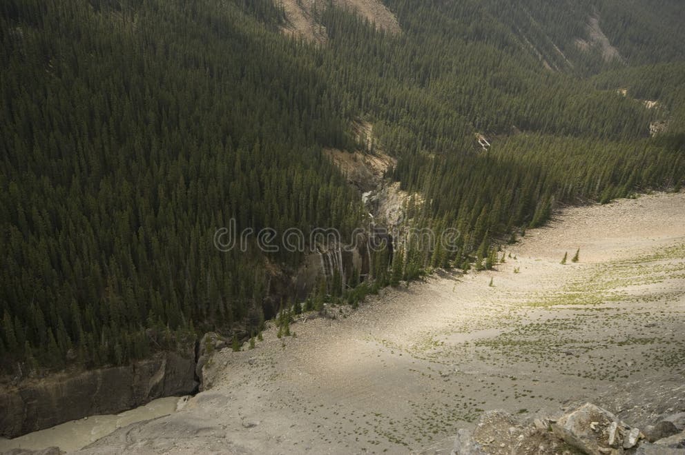 Waterfalls stock image. Image of conifers, canadian, alberta - 49098323